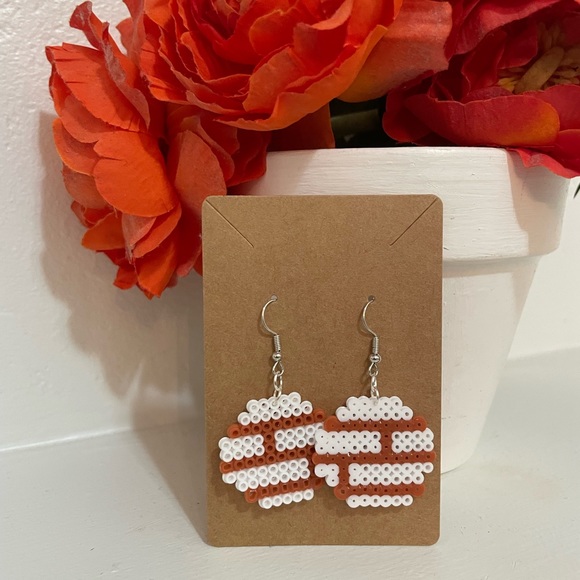 Hand Crafted | Jewelry | Perler Bead Concha Earrings | Poshmark